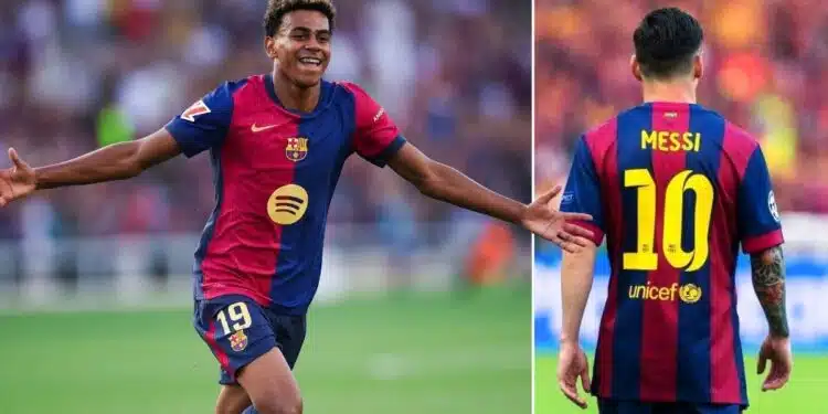 Lamine Yamal : le Barça lui offre le numéro 10, Messi a (enfin) un ...
